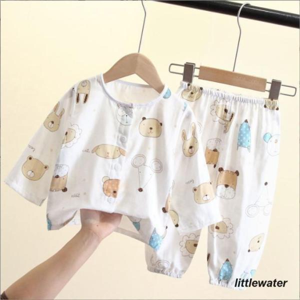 【素材】：綿【サイズ】：（約）【80】ズボン丈/46  バスト/67 着丈/37 *参考身長：70-80 (cm) *参考体重：8-10 (kg)【90】ズボン丈/50  バスト/70 着丈/39.5 *参考身長：80-90 (cm) *参...