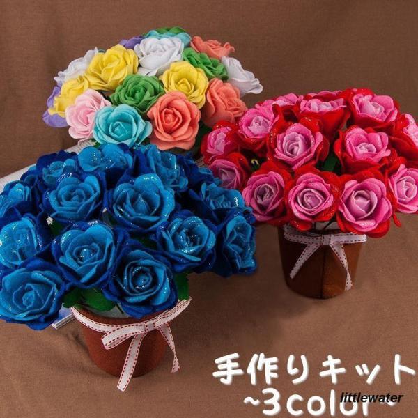 バラのフェルトキットです。【解説書付き（中国語）】【サイズについて】21×23cm【素材について】不織布【補足説明】＊完成品ではございません。手作りキットです