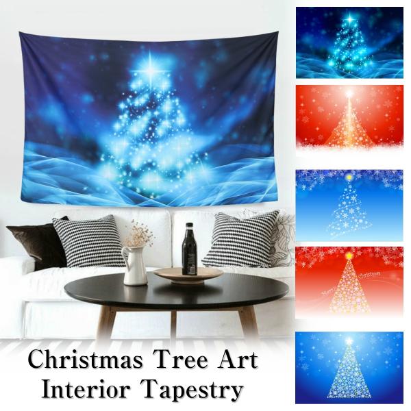 ●飾り付けるだけでお部屋の雰囲気をガラっと変える幻想クリスマスツリーデザインのタペストリー●【サイズ】150×100cm　【素材】ポリエステル繊維●デザインを変えるだけで雰囲気の違うお部屋に。不要不急の外出自粛・ステイホーム生活の気分転換に...