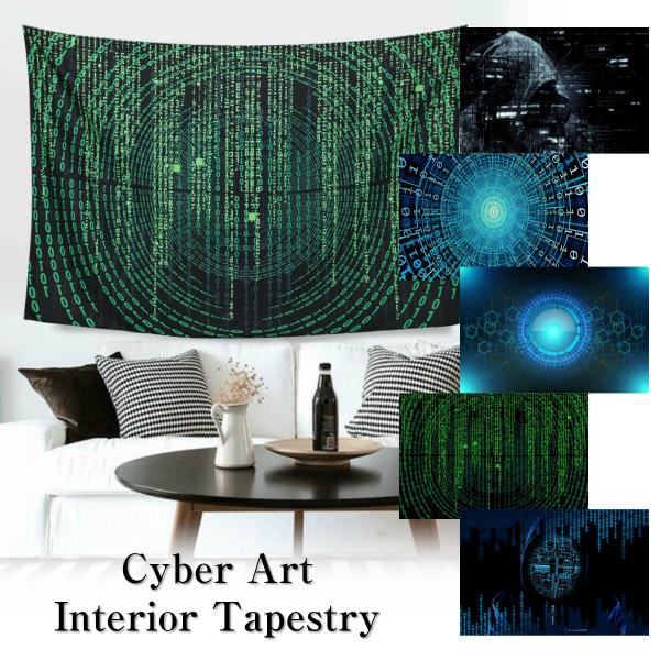 ●飾り付けるだけでお部屋の雰囲気をガラっと変えるネットワークアートデザインのタペストリー●【サイズ】150×130cm　【素材】ポリエステル繊維●デザインを変えるだけで雰囲気の違うお部屋に。不要不急の外出自粛・ステイホーム生活の気分転換にい...