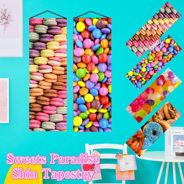 ●飾り付けるだけでお部屋の雰囲気をガラっと変える可愛いスイーツデザインの細タペストリー。●【サイズ】30×90cm　【素材】ポリエステル繊維●デザインを変えるだけで雰囲気の違うお部屋に。不要不急の外出自粛・ステイホーム生活の気分転換にいかが...