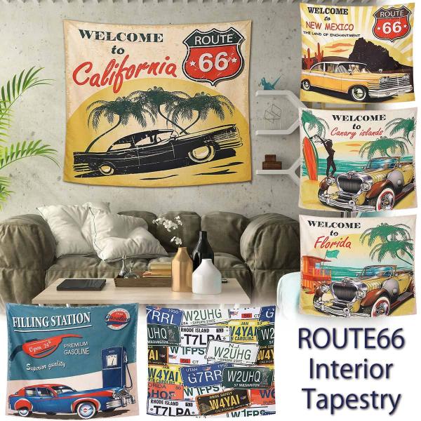 ●飾り付けるだけでお部屋の雰囲気をガラっと変えるルート66デザインのタペストリー●【サイズ】約150×130cm 【素材】ポリエステル ●デザインを変えるだけで雰囲気の違うお部屋に。不要不急の外出自粛・ステイホーム生活の気分転換にいかがでし...