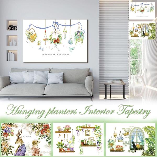 ●飾り付けるだけでお部屋の雰囲気をガラっと変えるオリジナル北欧風ボタニカルデザインのタペストリー●【サイズ】約150×100cm 【素材】ポリエステル  【付属品】フック付き (クリップ 留め具)●デザインを変えるだけで雰囲気の違うお部屋に...