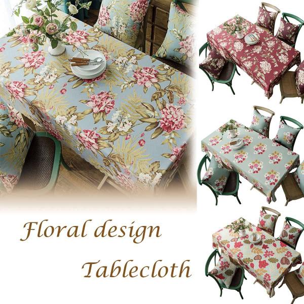 ●花柄デザインテーブルクロス●優しい肌触りのポリエステル素材●普段の食卓の雰囲気がガラッと変わります●サイズ 約180cm×130ｃｍ※テーブルクロス以外のものは付属しません 花柄 テーブルクロス おしゃれ 北欧 英国 イギリス 撥水 北欧...