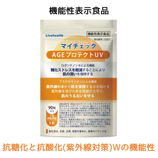 【発売日：2026年03月02日】機能性表示食品[届出番号]J1055肌の老化、3大原因は糖化・酸化・日焼けと言われています。糖化を防ぐロダンテノンBと日焼け（酸化）対策のアスタキサンチンを１つにした抗糖化のサプリメントです。臨床試験で「ア...