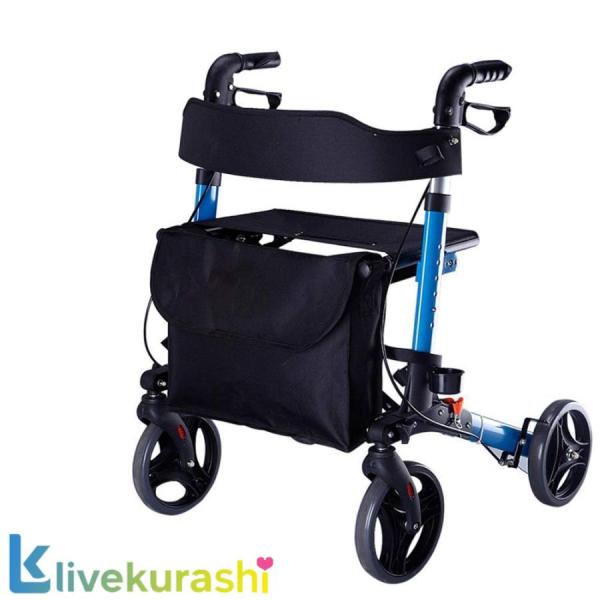 老人用 手押し車 折りたたみ  アルミ製 高さ調整 シルバーカー 介護 ブレーキ付き 軽量 キャスター付 歩行補助 買い物 コンパクト カート 高齢者 福祉用