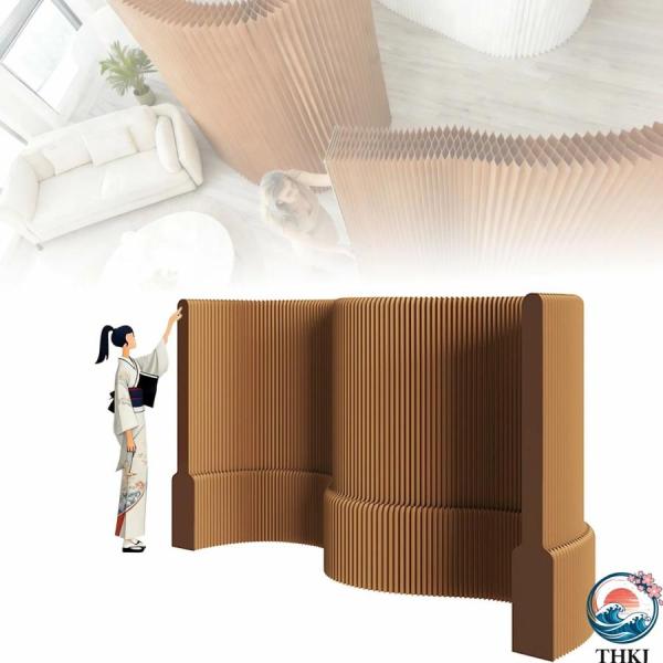 【折り畳み設計】ペーパーウォールは折畳めて、伸縮性を持つ商品で。空間を仕切りたい時にペーパーウォールをセットし、使わない時は折りたたんで、ソファの下やコーナー横など、ちょっとした隙間に収納できます。狭いスペースを有効活用したい方におすすめで...