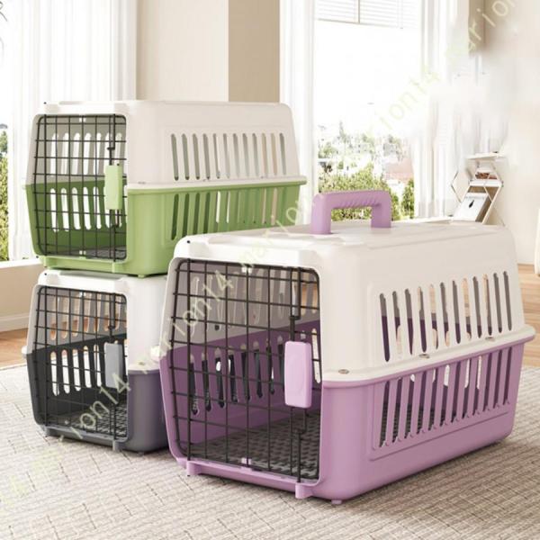 ペットキャリー 小型犬★超小型犬・小型犬・猫サイズ★中がよく見え、通気性にも優れています。★プラスチック製なので丈夫で軽量！★車や電車などのお出かけには是非、頑丈なハードキャリーをご利用ください。★丈夫に出来ていますので、ペットの移動に安....