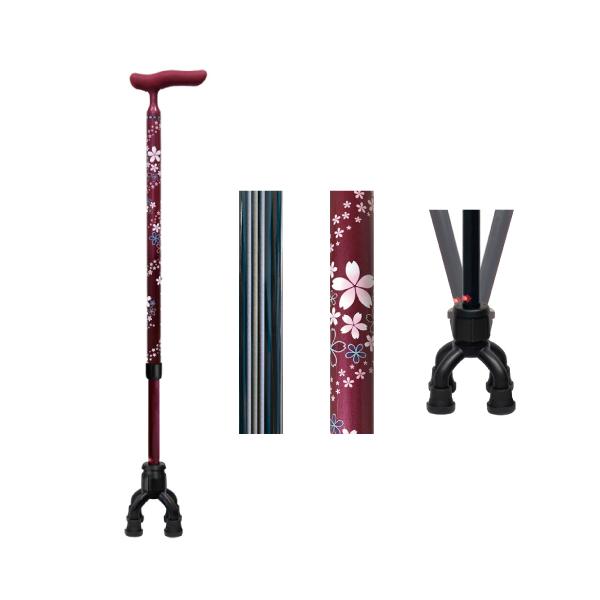 使用に応じて可動固定の切り替えが可能。支柱が前後に可動して路面に設置しやすい四点式になります。四点できちんと接地し、坂道などでも使用可能です。握り心地の良いグリップカバーとクッション仕様。■材質／カーボン■握り／カーボン■サイズ／長さ：63...