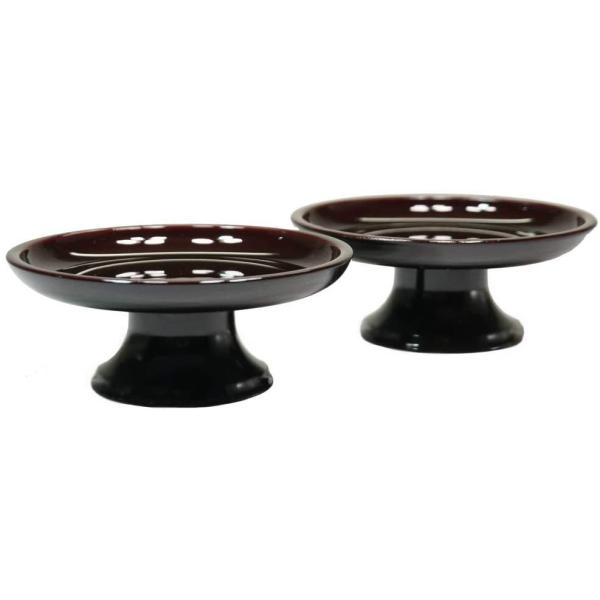 丸供物台（まるくもつだい）ご先祖様へのお供え物にお使いください写真は使用例、白紙と菓子は付属しません２個１対での価格となります３．０寸外径（A）9.0cm高さ（B）4.7cm底径（C）6.5cmABS樹脂アクリロニトリル (Acryloni...