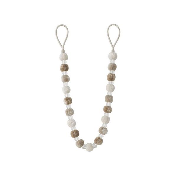 マナトレーディングMANAS-TEX タッセル　ファーリー１０３３素材　レーヨン54%　アクリル樹脂42%　綿4%サイズ　L:80cm　アイボリー　ベージュ系備考　ビーズの破損にご注意ください。素材の特性上、表面に毛羽が見られる場合がありま...