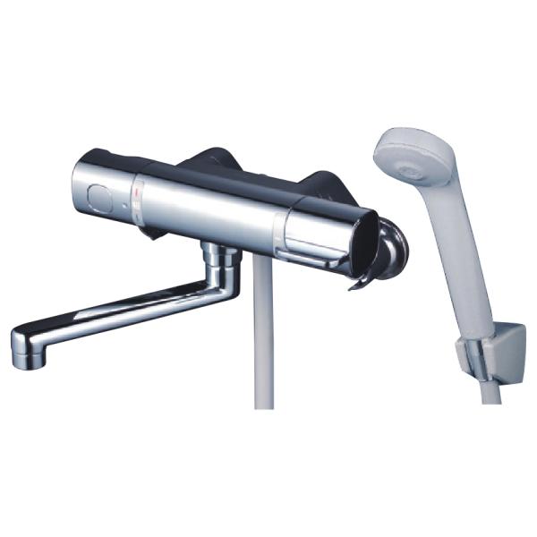 浴室用水栓金具壁付サーモスタット式シャワー　FTB100シリーズ　吐水口長さ:170ｍｍ取付穴ピッチ:200ｍｍ+10,-90eシャワーNf└低流量でも浴び心地の良いフレッシュで快適な節水シャワー寒冷地用└水栓本体下部に水抜き栓付