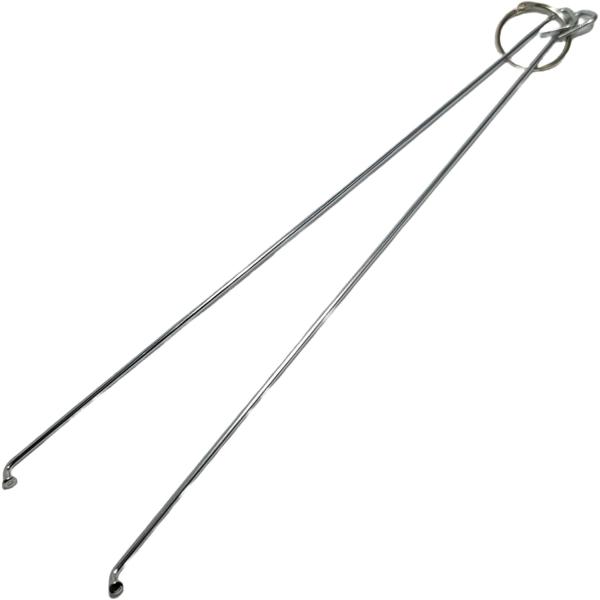 ●長さ 約27cm●材質 スチール（メッキ加工）●紛失を防ぐためのスパイラルコードの装着が可能●耐久性と適度なしなりを持つ直径の線材(2.0mm)を使用しており、メッキ加工により防錆性を高めております