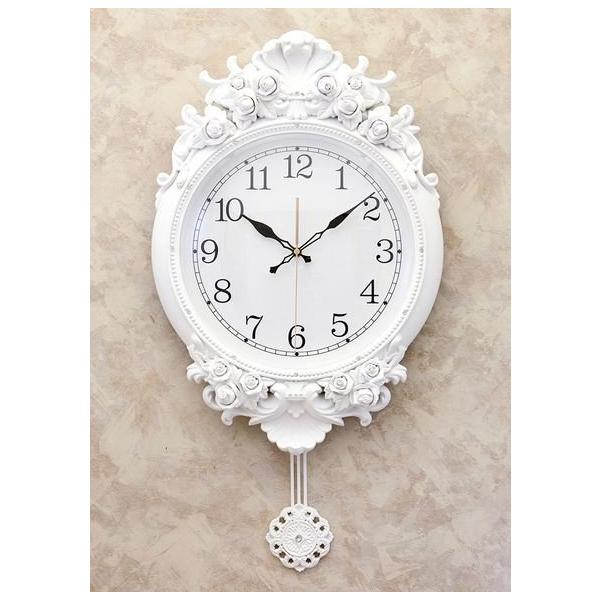 クラシカルで高級感あるお洒落な時計です。見やすい文字盤で、インテリア性と実用性を両立しています。全体はわざと塗装の傷みや擦れを表現したシャビーシックなアンティーク風の仕上げです。サイズ：幅38.5cm 高さ70cm 厚み9.5cm重量：約1...