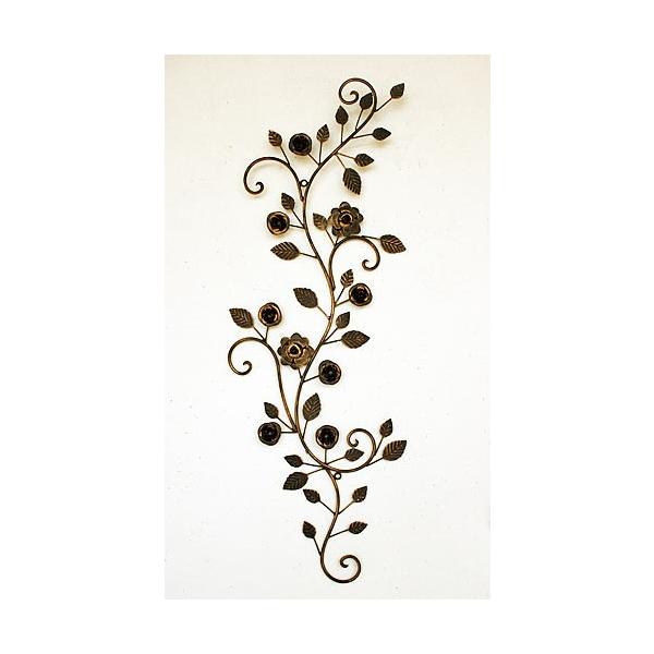 【メーカー直送品：宅配便発送・送料別（代引× 同梱× ラッピング× 対応不可）】クラシカルでユニークなアイアン壁飾りです。シャビーシックなアンティーク仕上げが大人っぽい印象。動きのあるアイアンで、絵画とはまた違ったインテリアをお楽しみいただ...