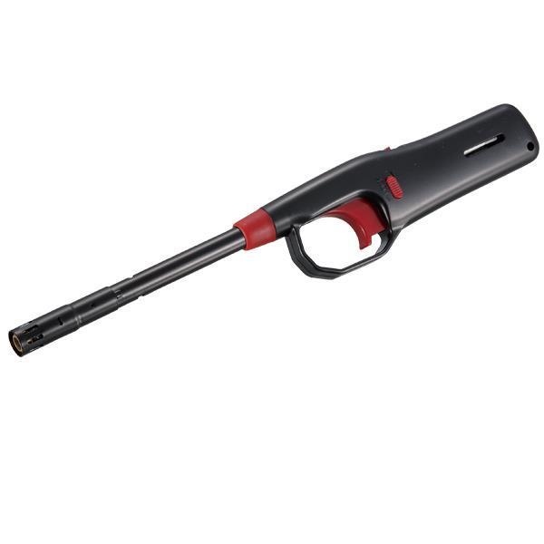 品番：UF-0029 CR ターボトーチ ロング商品仕様：●製品サイズ(約)/43×22×255mm ●材質/本体：ABS樹脂、パイプ：鉄 ●点火方法/圧電点火方式 ●ガス容量(約)/1.6ｇ ●ガス充填式、安全ロック付、火炎調節付、CR機...