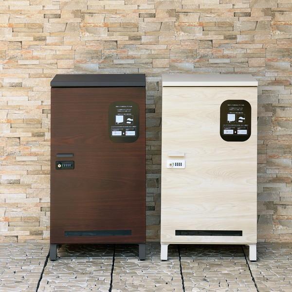 品番：宅配ボックス Simone（シモーネ）商品仕様：●商品サイズ：W43.3×D36×H81.1(アジャスター込みサイズ)cm ●取出口：約W38.8×D30.8×H66.0cm ●重量：12.0kg ●材質：金属(鉄)・・・ガルバナイズ...