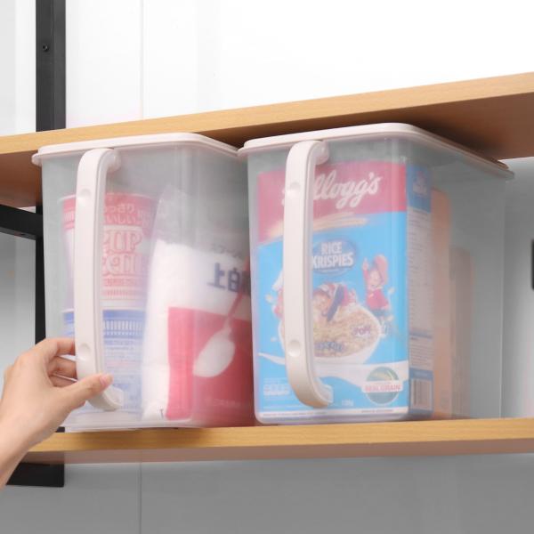 サイズ/外寸：約幅30.7×奥行19.5×高さ26.5cm内寸：約幅23.8×奥行17×高さ25cm容量/水：9.6L米：8.1kg無洗米：9kg内容量/1個材質/本体：ポリプロピレンフタ：ポリエチレン生産国/日本製スタッキング/可能●握り...