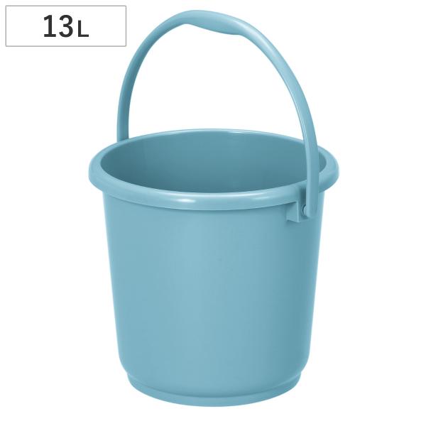 サイズ/約幅33×高さ27.5cmバケツ直径：約30cm容量/約13L内容量/1個材質/ポリプロピレンカラー/ブルー生産国/日本製●容量約13Lのバケツ本体です。●本体内側には1L毎に便利な目盛りが付いています。●ポリプロピレンを使用してお...