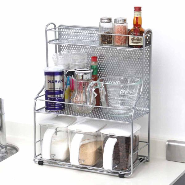 サイズ/約幅28.5×奥行16×高さ36.5cm調味料ポット：約幅10.5×奥行8.5×高さ16cm重量/約1.73kg容量/調味料ポット：約660mlスプーン：約5ml内容量/1台付属品：調味料ポット、スプーン材質/鉄（ポリエチレン塗装）...