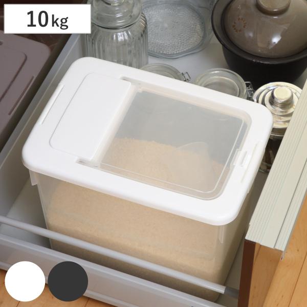 サイズ/約幅22.6×奥行32.4×高さ28cm容量/約15L適正容量：米 約10kg(※12kgまで)内容量/1個付属品：計量カップ材質/ポリプロピレン種類/ホワイト、ネイビーブルー生産国/日本製●片手で簡単にワンタッチで開閉ができる米び...