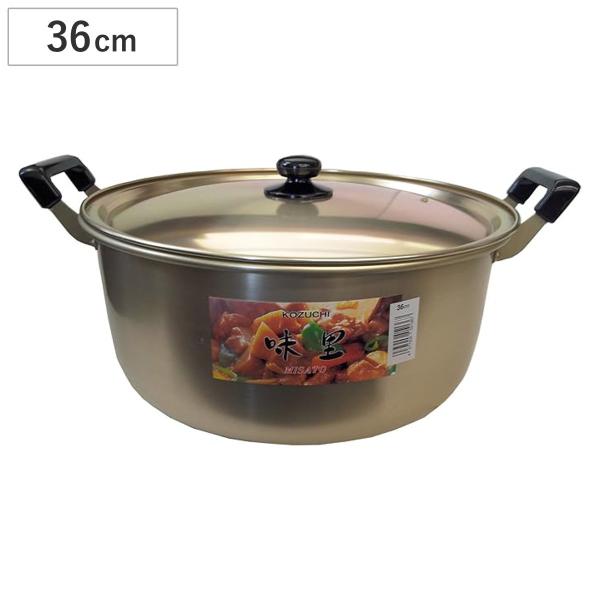 サイズ/約幅48×奥行40×高さ22cm板厚：1mm容量/約14.5L内容量/1個材質/アルミニウム仕上げタイプ：陽極酸化処理生産国/韓国製●使いやすいベーシックな蓋付きアルミ両手鍋です。●大人数分の豚汁やカレーなどをたっぷり作るのに使いや...