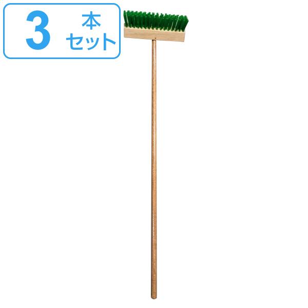 サイズ/約幅24×高さ112cm厚さ：約8cm内容量/3本材質/毛：PVC台：木製柄：木柄塗装生産国/日本製●全長約112cmの長柄なので体に負担がかかりにくく長時間の掃除でも疲れにくいです。●ブラシはPVCなので毛が硬く、コシが強いのが特...