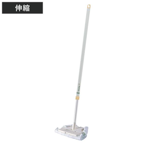 サイズ/【ワイパー本体】約幅30×奥行15×長さ67〜117cm【ヘッド】約横23×縦12cm【拭き幅】約28cm重量/約418g内容量/1本付属品：雑巾材質/ヘッド：ポリプロピレン柄：アルミ雑巾：綿100%生産国/中国製●面倒な雑巾がけを...