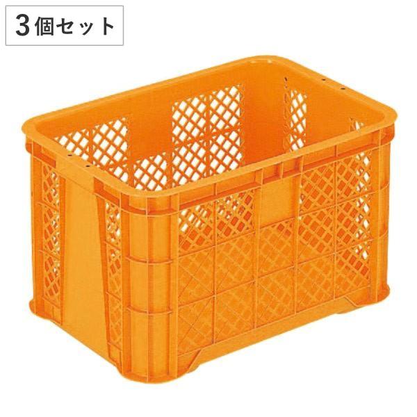 サイズ/約幅53.5×奥行37×高さ30.8cm※１個あたり内容量/3個（１個あたり47.1L）材質/ポリエチレン生産国/日本製●通気性の良い全面網目タイプのコンテナー３個セットです。●段積み耐荷重に優れ、安定した段積みが可能です。●3ツ組...