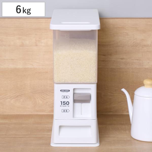サイズ/約幅15×奥行35×高さ36cm容量/米収納量：約6kg内容量/1個材質/本体・蓋・止め具・引き出し・キャスター：ポリプロピレン計量器・スライドレバー・無洗米アダプター：ABS樹脂ネジ：ステンレス鋼計量器カバー：ポリプロピレン、発泡...