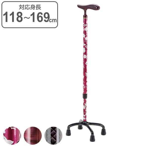 サイズ/約長さ61〜86.5cm重量/約390g内容量/1本材質/支柱、脚、グリップ：カーボン種類/赤花柄、デニム赤、格子柄黒●使う方に合わせて、右利き用・左利き用と切り替えができる杖です。●2.5cmごとに10段階調節できるので、細かく高...