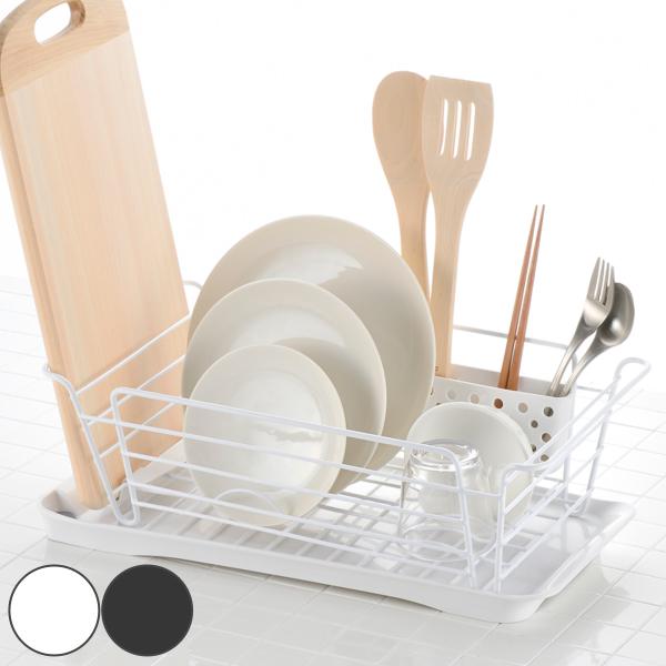 サイズ/約幅45×奥行23×高さ14cm重量/約600g内容量/1個付属品：水切りポケット1個、まな板スタンド1個材質/ドレイナー：スチール（ポリエチレン流動浸漬塗装）ポケット・まな板スタンド：ポリプロピレン種類/ホワイト、ダークグレー生産...