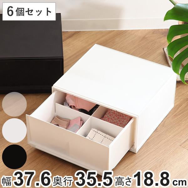 サイズ/外寸：約幅37.6×奥行35.5×高さ18.8cm内寸：約幅32.5×奥行32.3×高さ14.3cm内容量/6個セット付属品（1個当たり）：連結部品　1個、滑り止め　2個、仕切り板　2枚材質/本体・仕切り板・連結部品：ポリプロピレン...