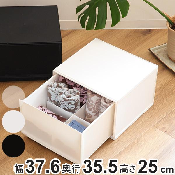 サイズ/外寸：約幅37.6×奥行35.5×高さ25cm内寸：約幅32.5×奥行32.3×高さ20.5cm内容量/1個付属品：連結部品1個、滑り止め2個、仕切り板2枚材質/本体・仕切り板・連結部品：ポリプロピレン滑り止め：合成ゴム前面パネル：...