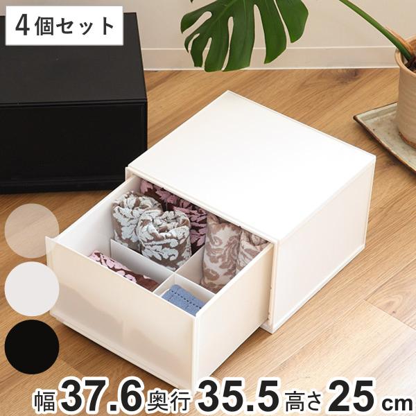 サイズ/外寸：約幅37.6×奥行35.5×高さ25cm内寸：約幅32.5×奥行32.3×高さ20.5cm内容量/4個セット付属品（1個当たり）：連結部品1個、滑り止め2個、仕切り板2枚材質/本体・仕切り板・連結部品：ポリプロピレン滑り止め：...