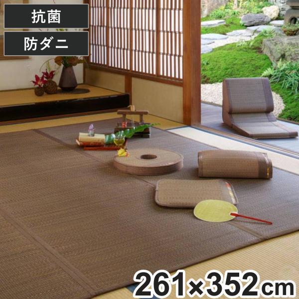 サイズ/江戸間6帖用約縦261×横352cm内容量/1枚材質/表地：い草100％裏地：不織布縁布：綿生産国/中国製●敷くだけでお部屋をリフレッシュできる い草の花ござです。●い草には空気清浄、湿度調整機能があります。●防ダニ・防カビ加工が施...