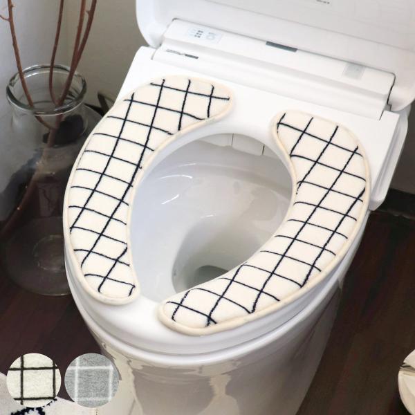 サイズ/洗浄暖房型・普通型（O型・U型）兼用内容量/1組材質/表生地：ポリエステル中間層：ポリウレタンフォーム裏面：PVC種類/ホワイト、グレー生産国/中国製洗濯/洗濯機使用可能（ドラム式不可）乾燥機/使用不可●ピタッと貼るだけ簡単装着でき...