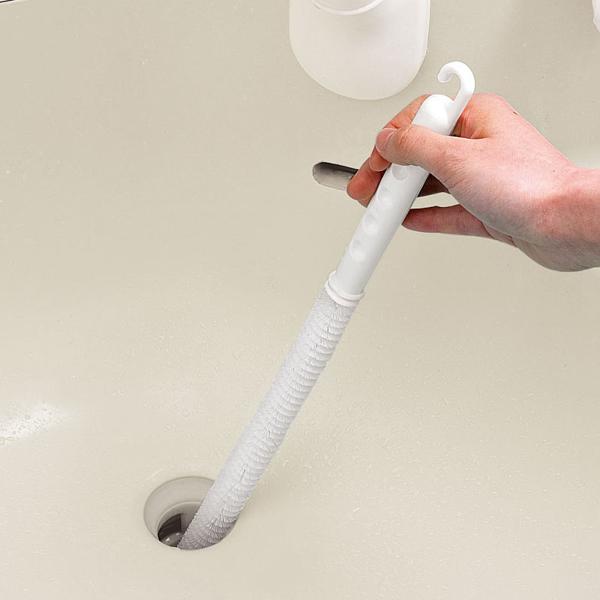 サイズ/約幅2×奥行2×高さ41cm重量/約42g内容量/1個材質/ハンドル：ポリプロピレン毛：ナイロン綿材：ステンレス鋼生産国/日本製●ロングブラシが排水パイプの悪臭詰まりの原因を根こそぎ落とします。●髪の毛も絡み取れます。●毛が細くて短...