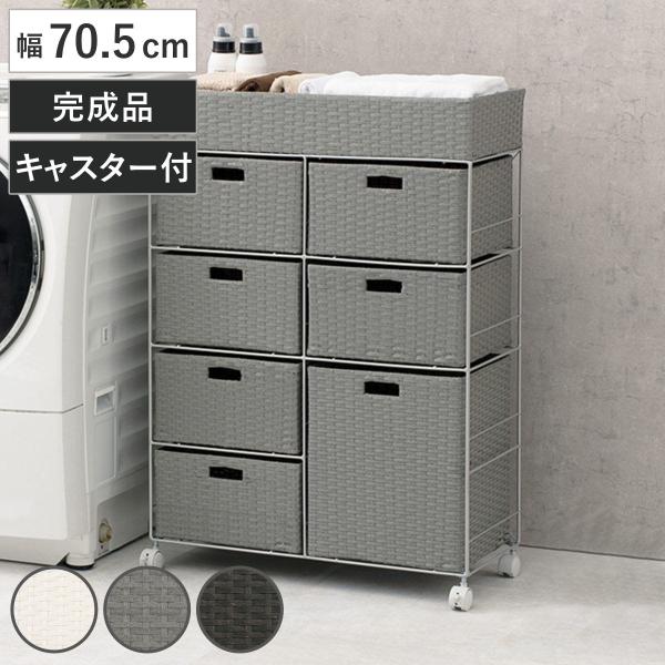 サイズ/約幅70.5×奥行30.5×高さ99.5cm内容量/1台付属品：キャスター、スパナ1本材質/主材：スチール張地：ポリエチレン種類/ホワイト、ダークブラウン、グレー生産国/ベトナム製引き出し段数/4段キャスター/付き組立状態/完成品（...