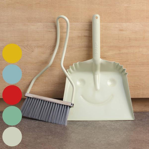 サイズ/約横22×縦31cm内容量/ほうき1本、ちりとり1個材質/スチール種類/アイボリー、ミントグリーン、レッド、サックスブルー、イエロー生産国/中国製●いつでもゴミを笑顔で受け入れてくれる、遊び心のあるほうきとちりとりのセットです。●床...