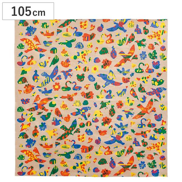 サイズ/約横105×縦105cm内容量/1枚材質/綿100％生産国/日本製●サポートが必要な子ども達が自由な発想で描く、想像力そのままのアートふろしきです。●京都の石畳から想像を膨らませ、思い思いに描かれた楽しいふろしきです。●結び方次第で...