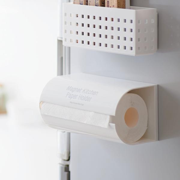 サイズ/約幅12.8×奥行13.5×高さ25.8cm重量/約510g内容量/1個材質/ポリプロピレン、マグネット生産国/日本製耐熱温度/120度耐荷重/約1.5kg●冷蔵庫サイドに付けられるマグネット付きの便利なキッチンペーパーホルダーです...
