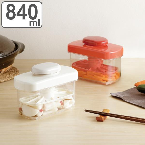 サイズ/約幅17.9×奥行8.8×高さ12.2cm重量/約269g容量/約840ml内容量/1個材質/本体：ポリスチレンフタ・ハンドル・押し棒：AS樹脂ロック：ABS樹脂筒・押し板：ポリエチレンバネ：ステンレス鋼種類/ホワイト、レッド生産国...