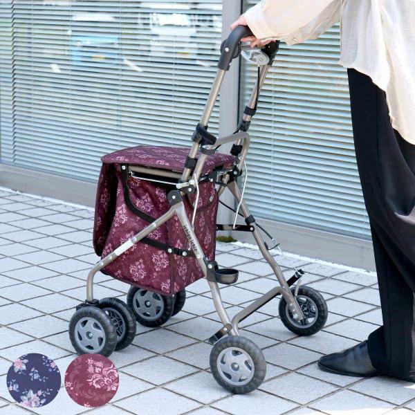 サイズ/約幅48×奥行54×高さ81〜91cm座面高：49cm折りたたみ時：約幅48×奥行23×高さ88.5cm座面サイズ：約幅26.5×奥行28cmバッグサイズ：約幅25×奥行23×高さ30cmタイヤ直径：約5インチ　ダブルキャスター3W...