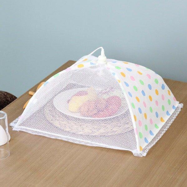 サイズ/約幅43×奥行43×高さ20cm内容量/1個材質/生地：ポリエステル樹脂：ポリエチレン骨：グラスファイバー生産国/日本製洗濯/手洗いのみ可能●ホコリや虫、ペットの毛からお料理を守ることができる食卓カバーです。●メッシュ素材なので熱が...