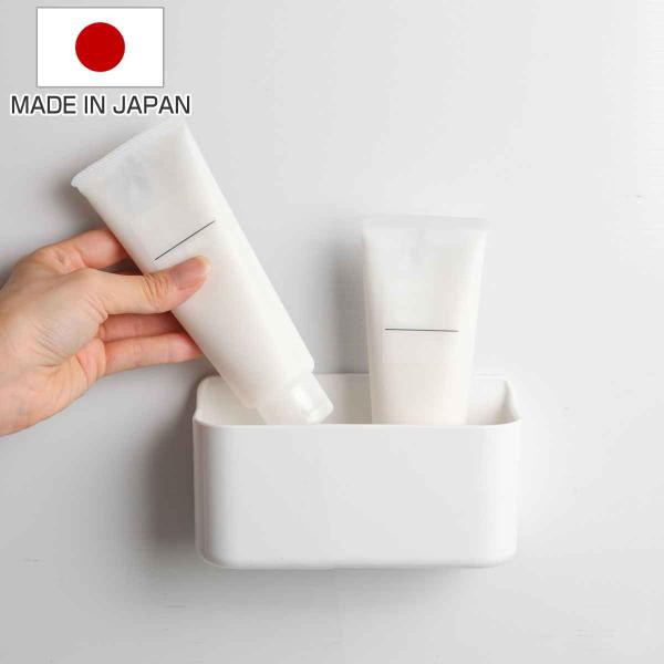 サイズ/外寸：約幅15.5×奥行6.5×高さ8.5cm内寸：約幅14.5×奥行5×高さ8cm内容量/1個材質/本体：ABS樹脂マグネット：ラバーマグネット生産国/日本製耐荷重/1kg●好きな位置に取り付けられる●壁をキズつけない●シンプルな...