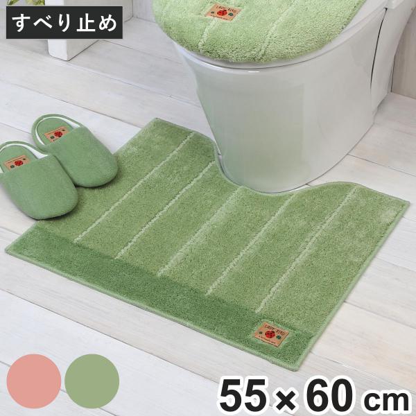 サイズ/約幅60×高さ55cm内容量/1枚材質/ポリエステル50％、アクリル50％種類/ピンク、グリーン生産国/中国製洗濯/洗濯機使用可能乾燥機/使用不可滑り止め/加工あり●お花畑をイメージした「シャンフルシリーズ」のトイレマットです。●ふ...