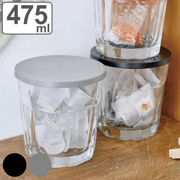 サイズ/約高さ10.7cm直径：約10.5cm容量/約475ml内容量/1個材質/ガラス、ポリエチレン種類/ブラック、グレー生産国/中国製食器洗い乾燥機/使用可能電子レンジ/使用不可●ぽってりとしたフォルムがお洒落なガラスキャニスターです。...