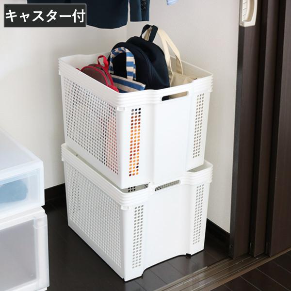 サイズ/約幅37.4×奥行49.2×高さ34.3cm内容量/1個材質/ポリプロピレン生産国/日本製キャスター/付き●180度回転させると、縦に積み重ねられる収納ボックスです。●コンパクトにスタッキングも可能です。●ワイド浅型とワイド深型をス...