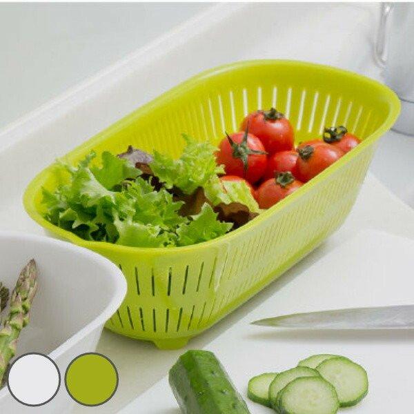 サイズ/外寸：約幅28×奥行13.5×高さ8cm内寸：約幅26×奥行12×高さ7cm重量/約82g内容量/1個材質/ポリプロピレンビスフェノールAを含まない種類/ホワイト、グリーン生産国/日本製耐熱温度/120度耐冷温度/-20度●オーバル...